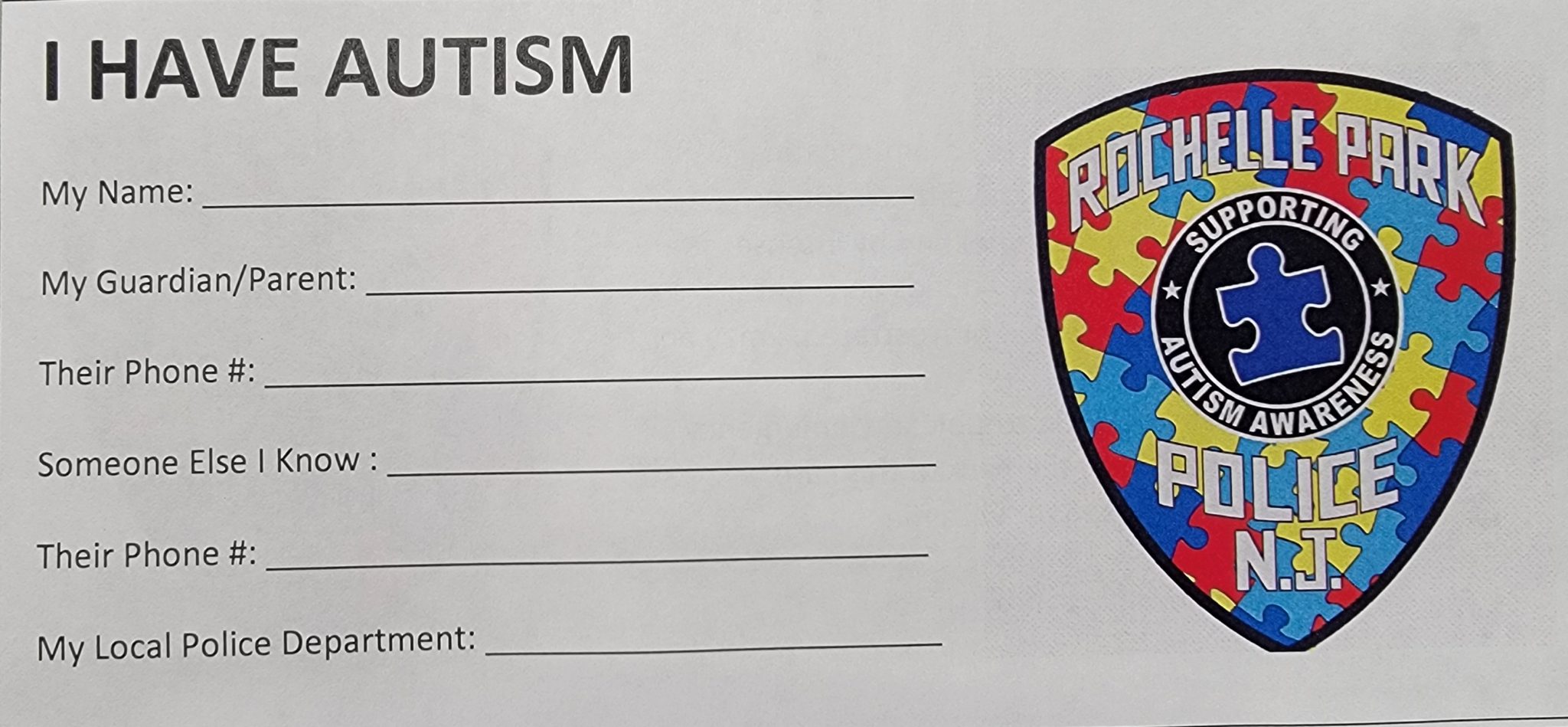 Blue Envelope Program – Rochelle Park Police Department